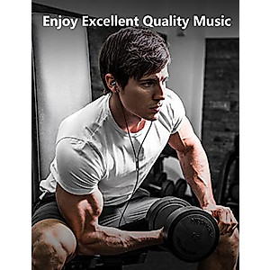 Arsvita Wired Earbuds Headphones In-Ear Noise Cancelling Ear buds with Deep Bass Stereo Sound, Volume Control,Compatible for All 3.5mm Interface Devices, Phone, Tablet, MP3, CD Player, Cassette Player