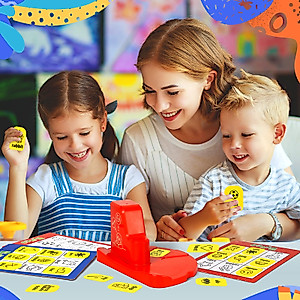 SAITCPRY Bingo Board Games for Kids Ages 4-8, Kids Board Game Preschool Game Sight Words Games Educational Games Family for Birthdays (Red)