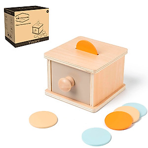 YAANI Montessori Coin Box, Baby Toys 6-12 Months, Montessori Toys for 1 Year Old, Sensory Toys, Toddler Toys, Baby Boy Gifts, Toys for Girls, Baby Girl, Toys for 2 Year Old, Montessori Toys