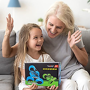 Remote Control Car RC Stunt Car Toy, High Speed 2.4Ghz Remote Control Race Car, Double Sided 360°Rotating Tumbling Rechargeable Car, 4WD Off Road Vehicle, 3D Deformation Car, Great Gift for Kids, Red