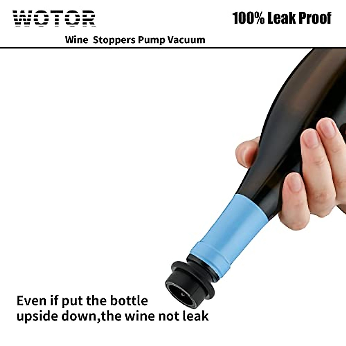 WOTOR Wine Saver Pump with 20 Vacuum Stoppers, Wine Stopper, Wine Preserver, Reusable Bottle Sealer Keeps Wine Fresh (Wine Pump + 20 stoppers)