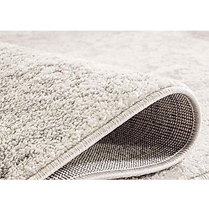 SAFAVIEH Adirondack Collection Area Rug - 9' x 12', Ivory & Silver, Oriental Distressed Design, Non-Shedding & Easy Care, Ideal for High Traffic Areas in Living Room, Bedroom (ADR109C)