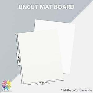Mat Board Center, 11x14 Off White Color Uncut Photo Mat Boards - 1/16" Thickness - for Frames, Prints, Photos and More (10 Pack)