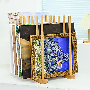 YIVIVEN Art Storage Rack, Art Canvas Storage, Artwork Storage, Canvas Rack Art Storage,Canvas Boards Rack,Framed Art Storage, Drawing Board Storage Rack, Art Studio Storage Rack (11.8"x21.6"x19.5")