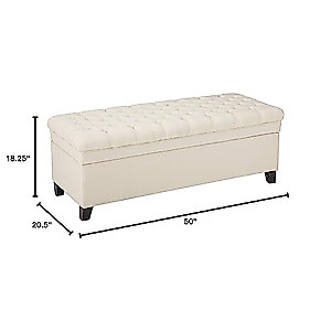 Christopher Knight Home Juliana Fabric Storage Ottoman, Beige