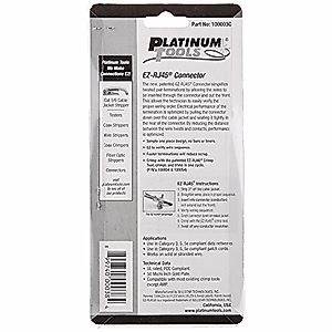 Platinum Tools 100003C Ez-Rj45 Cat5-5E Connectors, Blue