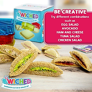 Savoychef Sandwich Cutter and Sealer - Uncrustables Sandwich Maker - Cut and Seal - Great for Lunchbox and Bento Box - Boys and Girls Kids Lunch - Circle, Square, Triangles