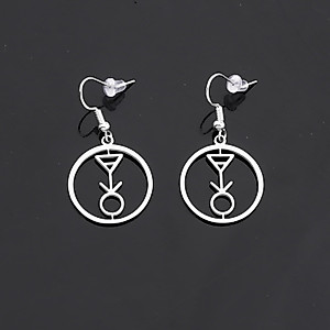 The Owl House Inspired Gift Plant Glyph Charm Earring for Her Owl House Fans Gift (Plant Glyph Earring)