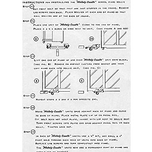 Melody Cradle Piano Dollies for Upright Piano (Matte Black)