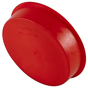 Caplugs 99394338 Plastic Tapered Cap and Plug. T-1051, PE-LD, Cap OD 3.48" Plug ID 3.73", Red (Pack of 10)