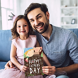 Doumeny 24 Sets Happy Father's Day Greeting Cards with Envelopes 6 Assortment Father Day Note Cards Best Dad Ever Paper Gift Cards Father's Day Message Blank Cards for Father Party Birthday Wrapping