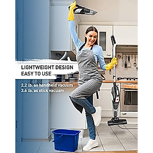 Stick Vacuum Cleaner, Corded Small Handheld Vacuum Lightweight Electric Brooms, 18Kpa Strong Suction 4-in-1 Portable 600W Mini Hand Vac for Home Pet Hair Hard Floor, Carpet