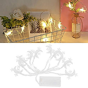 Diydeg Lamp String, 3Pcs 10LED Light String, Simple and Convenient Romantic and Relaxing Moon Star Pendant for Home Decoration, Garden Lighting Indoor and Outdoor