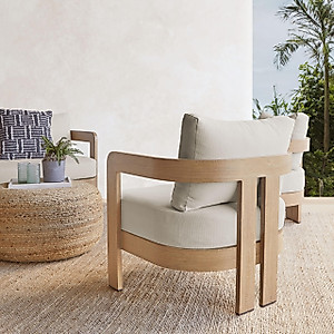 Real Flame Arlo Outdoor Patio Chair with Cushions, Outdoor Deep Seating Patio Chair, Powder Coated Aluminum, Weather and Sun Resistant