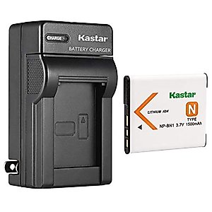 Kastar NP-BN1 Battery + AC Wall Charger Replacement for Sony DSC-W800 DSC-W830 DSC-WX100 DSC-WX150 DSC-WX200 DSC-WX220 DSC-WX30 DSC-WX5 DSC-WX50 DSC-WX60 DSC-WX7 DSC-WX70 DSC-WX80 DSC-WX9
