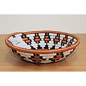 Hand Woven African Basket - Small - 8 Inches Sisal & Sweetgrass Basket - Woven Bowl - Handmade in Rwanda, SRB114