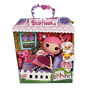 Lalaloopsy Silly Hair Doll - Confetti Carnivale with Pet Cat, 13" Masquerade Ball Party Theme Hair Styling Doll with Pink Hair & 11 Accessories in Reusable Salon Package playset, for Ages 3-103