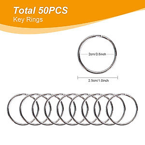 100PCS Swivel Snap Hooks with Key Rings, Premium Metal Swivel Lobster Claw Clasps Assorted Sizes (Large, Medium, Small) for Keychain Clip Lanyard, Jewelry Making, Crafts, Silver