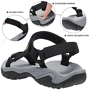 CAMELSPORTS Hiking Sandals for Women Wide Comfortable Walking Sandals Waterproof Womens Summer Sandals Stylish Athletic Sport Sandal with Adjustable Hooks with Arch Support for Beach Vacation Casual