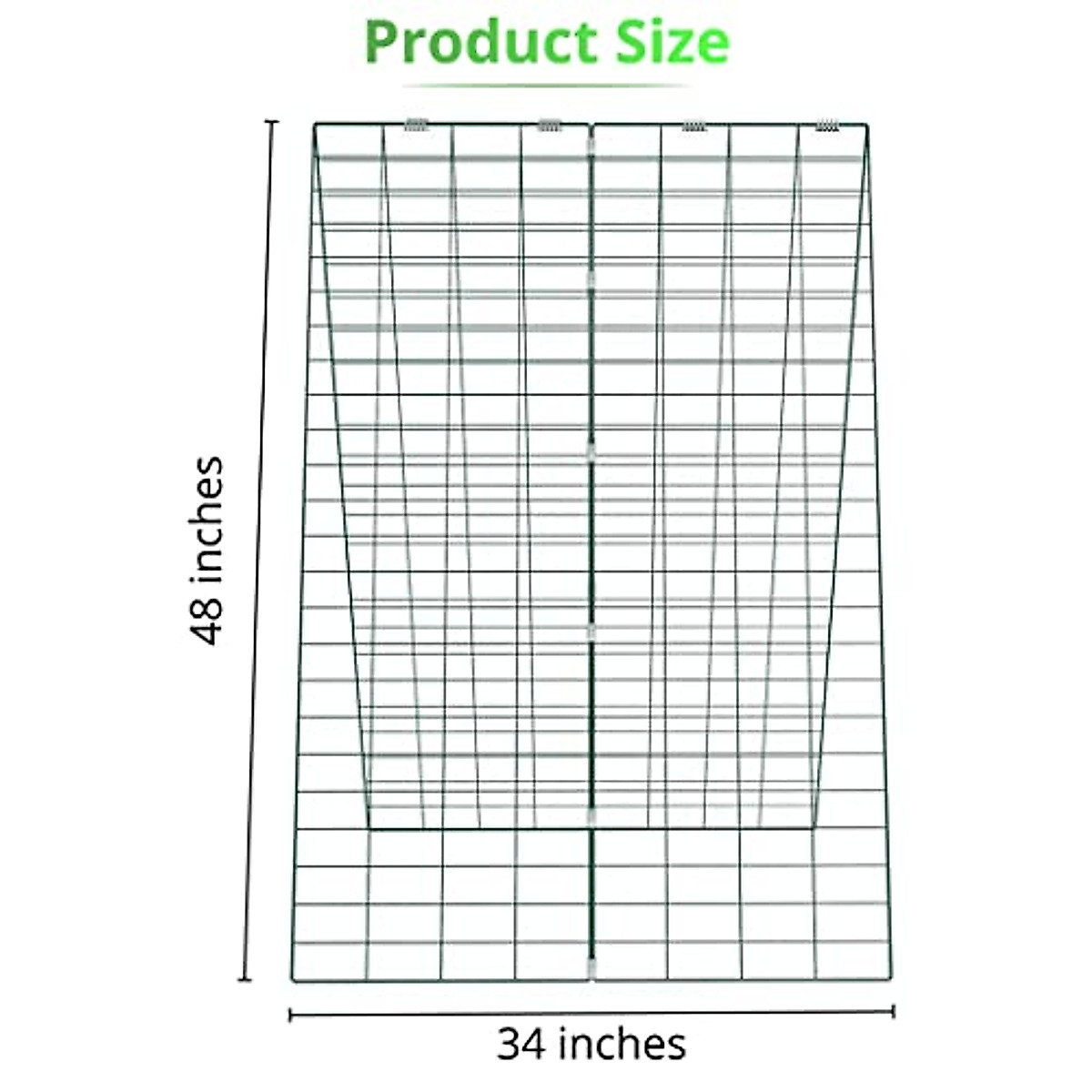 Revelrie 34”WX48”H Frame Trellis for Cucumbers - Foldable Cucumber Trellis for Raised Bed & In-Ground - Steel Climbing Plants Support for Vines, Vegetables - 328 Feet Twist Ties
