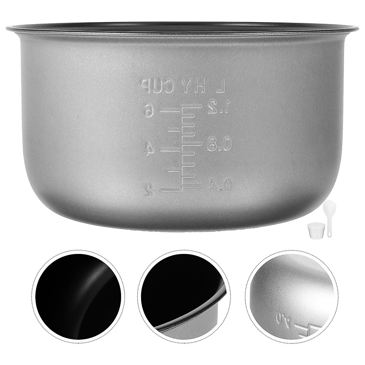 Hemoton Kitchen Rice Cooker Small Rice Cooker Inner Pot Replacement Rice Electric Rice Cooker Pot Rice Cooking Pot Part Accessory for 3L Rice Cooker L Rice Cooker Small Rice Cooker Small