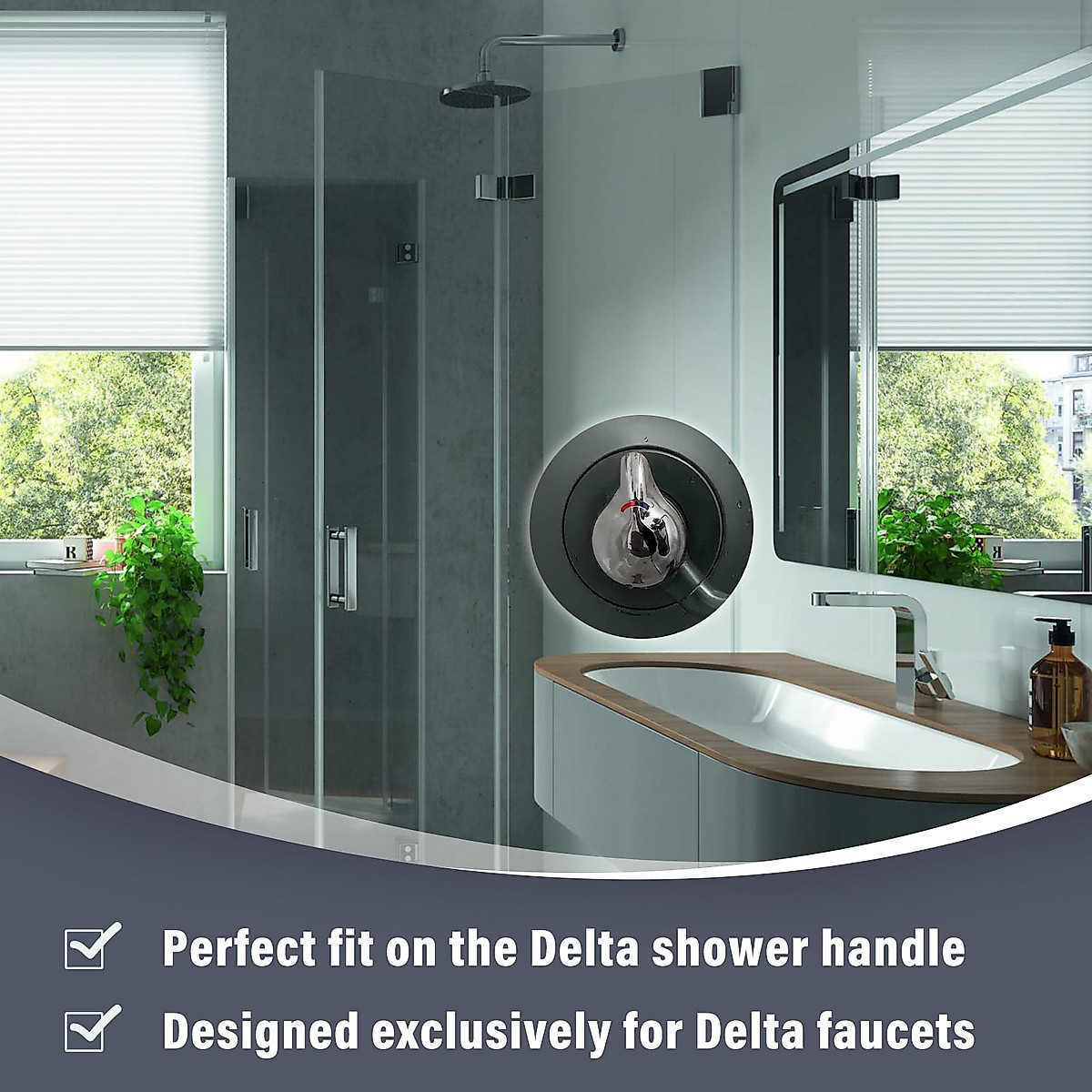 RP28595 Shower Handle Replacement for Delta Faucet Temperature Knob and Cover, Delta Plumbing Replacement Parts