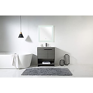 Fine Fixtures Phoenix 30 in. W x 18.5 in. D x 33.5 in. H Bathroom Vanity in Classic Grey with White Ceramic Sink [Full Assembly Required]