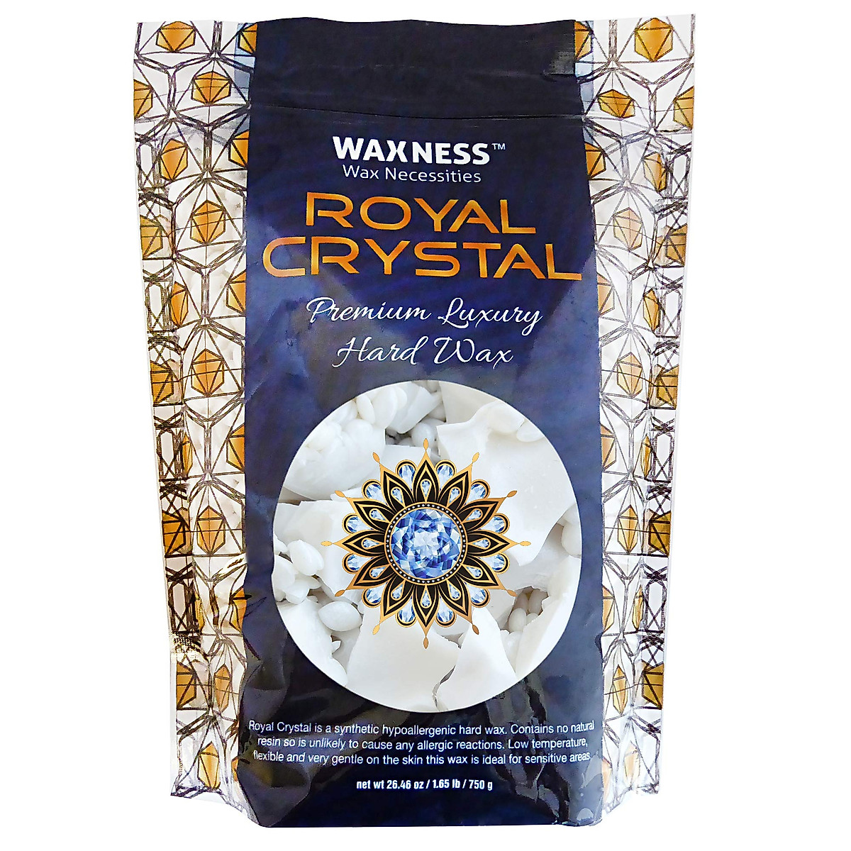 Waxness Wax Necessities Luxury Polymer Blend Hard Royal Crystal Wax 1.65 Pound