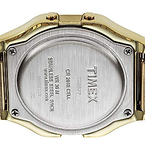 Timex Men's T78677 Classic Digital Gold-Tone Stainless Steel Expansion Band Watch