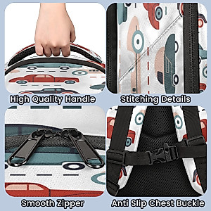 XMNYGJ Retro Car Paint Travel Laptop Backpack for Men Women 15.6 Inch Computer Lightweight College Casual Daypack Hiking Backpack Work Bag Weekender Rucksack