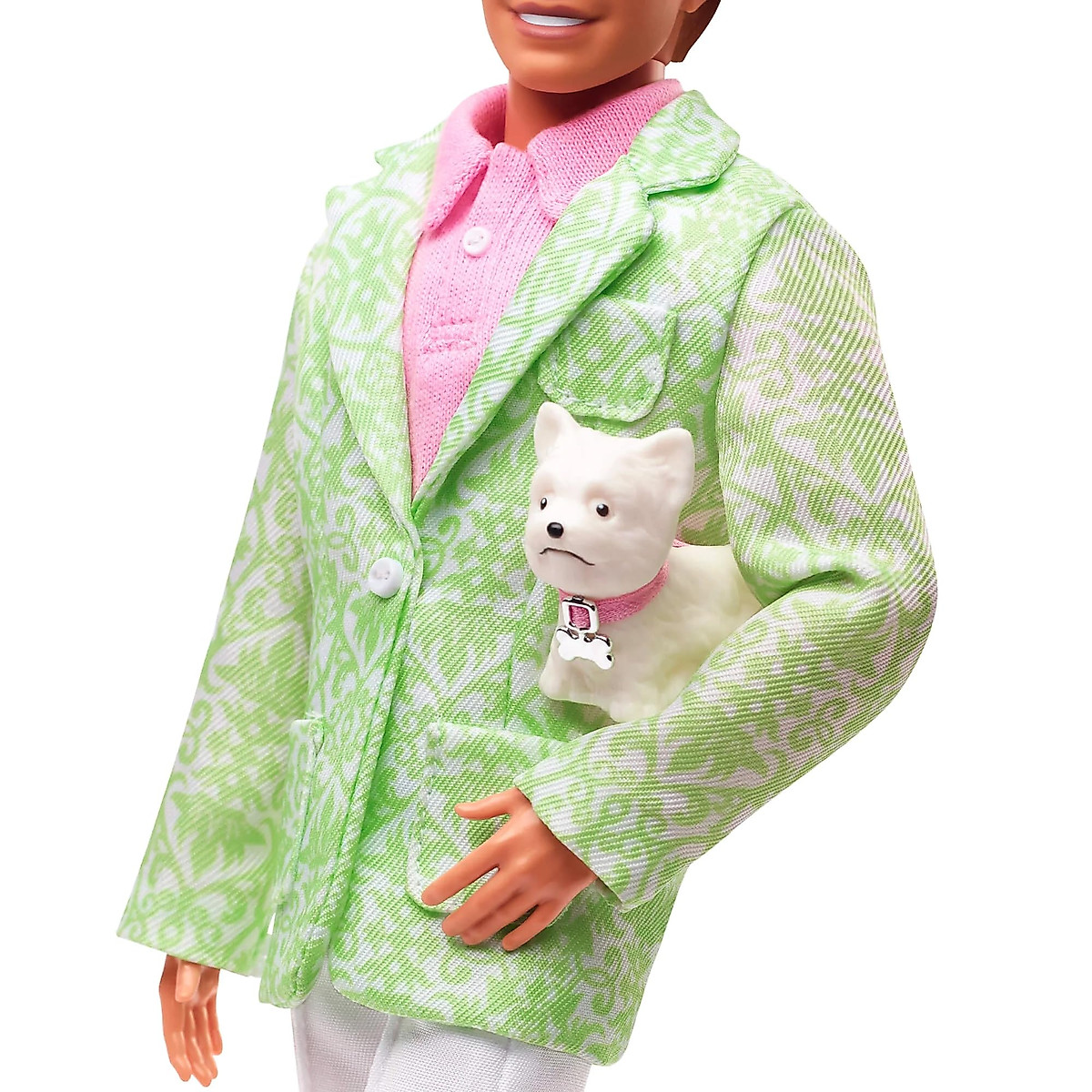Barbie ''Sugar's Daddy'' Ken Doll in Pastel Suit with Dog - Limited Edition The Movie Doll (Exclusive), HPK06