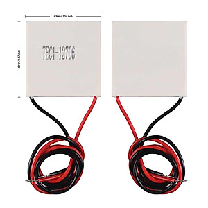 ALAMSCN 3 Sets TEC1-12706 Semiconductor Refrigeration 12V 6A Heatsink Thermoelectric Cooler Cooling Peltier Plate + Aluminum Heatsink + 12V Cooling Fan