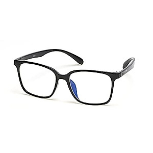 Kenneth Cole REACTION unisex adult Kc1503-b Blue Light Blocking Eyewear Frames, Shiny Black, 52mm US