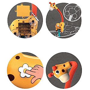 Little Bado Giraffe Electric Spray Water Squirt Sprinkler Baby Bath Toys Bathtub Shower Pool Bathroom Toy for Infants Babies 6-12 Months Toddlers 1-3 Years