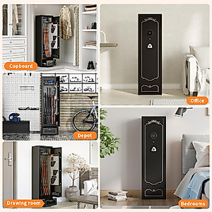 Karini 8 Gun Safe,Gun Safes & Cabinets,Gun Safe for Home Rifles and Pistol,Gun Safe Rifle,Gun Cabinet for Home Rifle and Pistols with Drawer,Gun Cabinets with 3 Pistol Pouch,3 Gun Rack