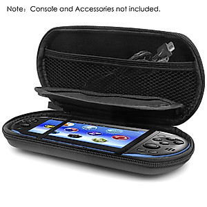 ProProtective Case for Sony Playstation Vita 2000 with Screen Protectors, AFUNTA Tempered Glass for Front Screen and PET Film for The Back, 1 Carrying EVA Case for PS Vita PSV Console