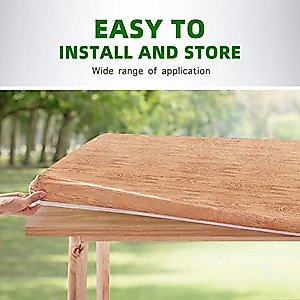 UMINEUX Fitted Rectangle Tablecloth for 6 ft - Plastic Vinyl Flannel Backed with Elastic Edged, Waterproof & Wipeable Table Cover for Indoor Patio Use (30x72 Inch, 1-Pieces, Wood)