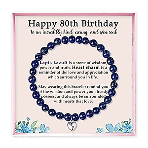 Diosky 80th Birthday Gifts for Women, 80th Birthday Gift Idea for 80 Year Old Woman, Mom, Wife, Grandma, Friend