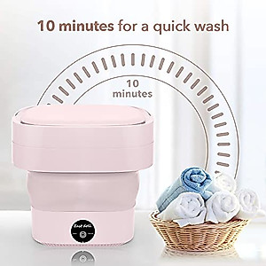 Two Portable Washing Machines - Foldable Mini Small Washer for Washing Baby Clothes, Underwear or Small Items, Suitable for For Apartment, Laundry, Camping, RV, Travel