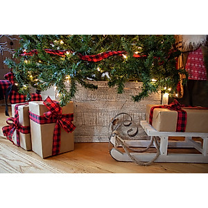 BarnwoodUSA Christmas Tree Collar or Box Made of Reclaimed Wood Rustic Skirt Replacement Blocks Kids & Pets, Adds Farmhouse Charm Natural, Hook-&-Loop Strip Panels, 30x22.5 in., Whitewash