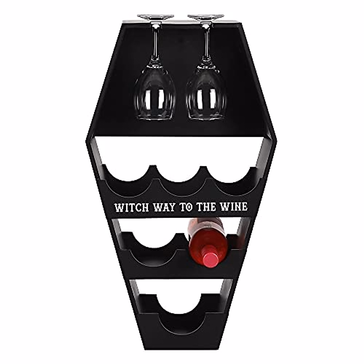 Something Different Coffin Wine Rack (One Size) (Black)