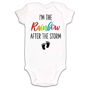 Kate & Meri I'm the Rainbow After the Storm Onesie/Bodysuit Baby Romper (Newborn)