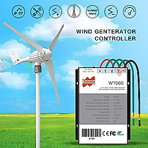 MarsRock 400Watt 500Watt 600Watt Wind Turbine Generator Controller IP67 Waterproof 12V/24V Automatic Controller AC to DC