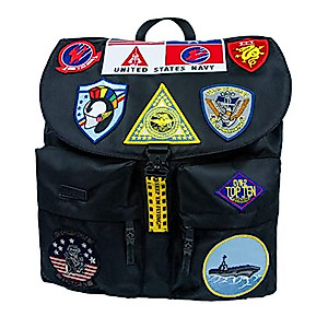 Top Gun Nylon Backpack with Patches 2.0