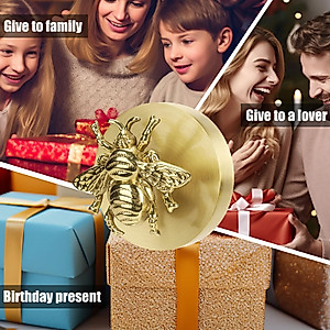 CAIRIAC Wall Mounted Metal Coat Hooks Brass Bee Coat Rack Decorative Coat Hanger for Wall Bedroom Kitchen Bathroom (Golden, Bee)