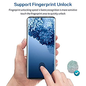 Galaxy S20 FE Screen Protector and Camera Protector, [3 Screen Protectors+3 Camera Protectors][Support Fingerprint] Tempered Glass Screen Protector for Samsung Galaxy S20 FE 5G/4G