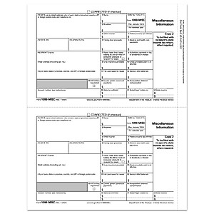 1099 MISC Forms 2022, 4 Part Tax Forms Kit, 25 Vendor Kit of Laser Forms Designed for QuickBooks and Accounting Software, 25 Self Seal Envelopes Included