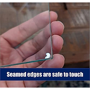 1/8" Thick Custom-Sized Glass Cuts - 1 Count Crystal Clear Picture Frame, Window Glass Replacement Panes, Scratch Resistant Frame Glass for Medicine Cabinet/Curio Shelves, Window panes, Lanterns