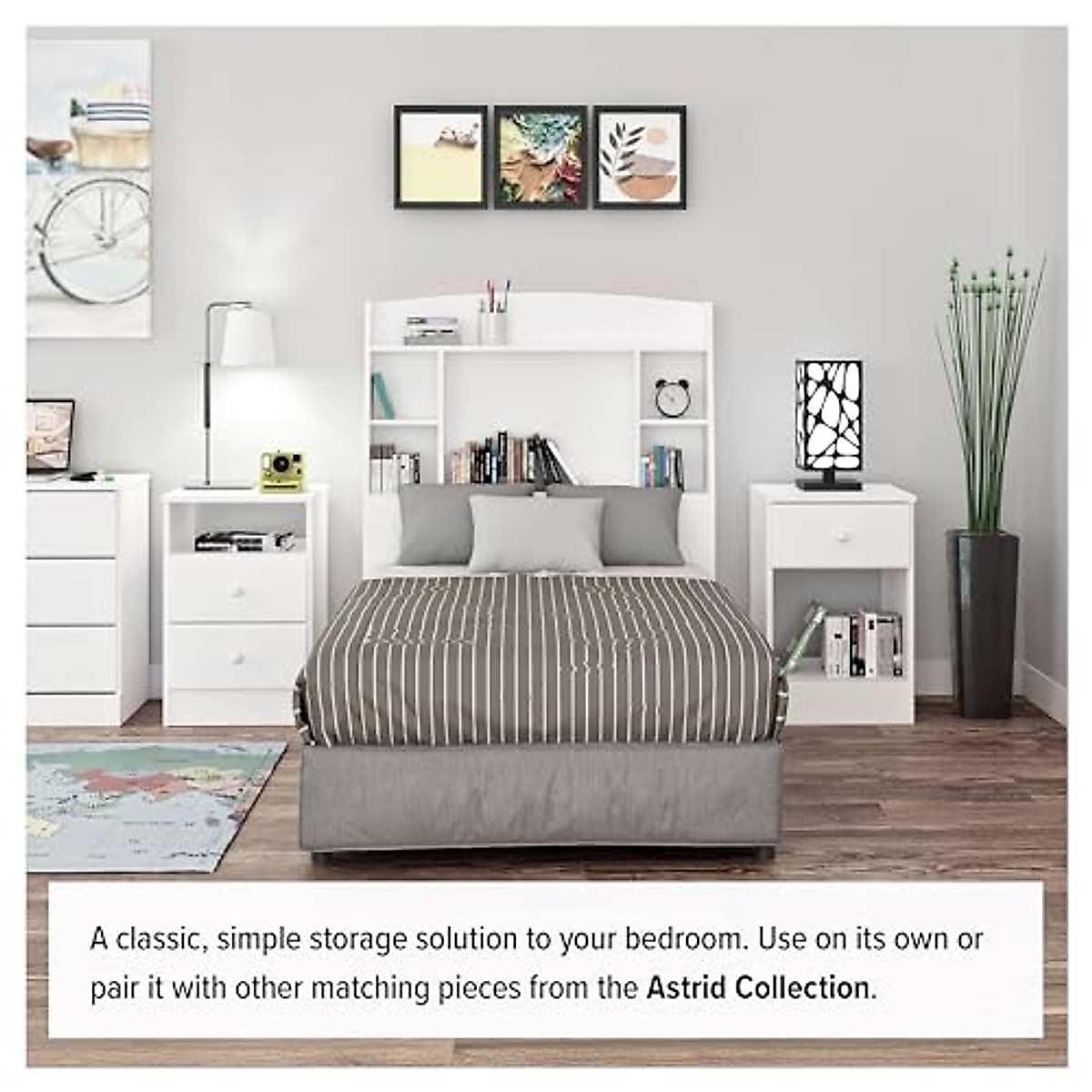 Prepac Astrid Tall White Dresser: 16.5"D x 19.75"W x 50"H, 6-Drawer Chest for Bedroom by Prepac - Perfect Chest of Drawers for Ample Storage