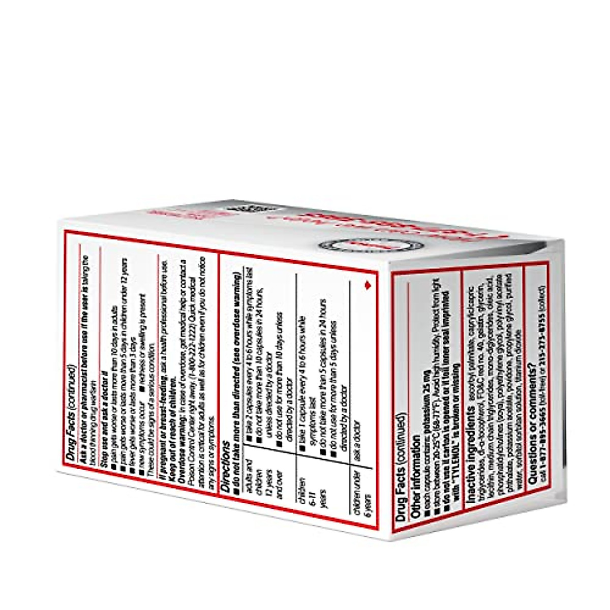 Tylenol Regular Strength Liquid Gels, 20 Count